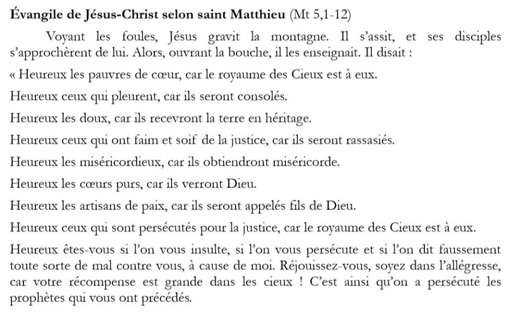 Méditation sur les Béatitudes - Jour 1 - Diocèse de Viviers