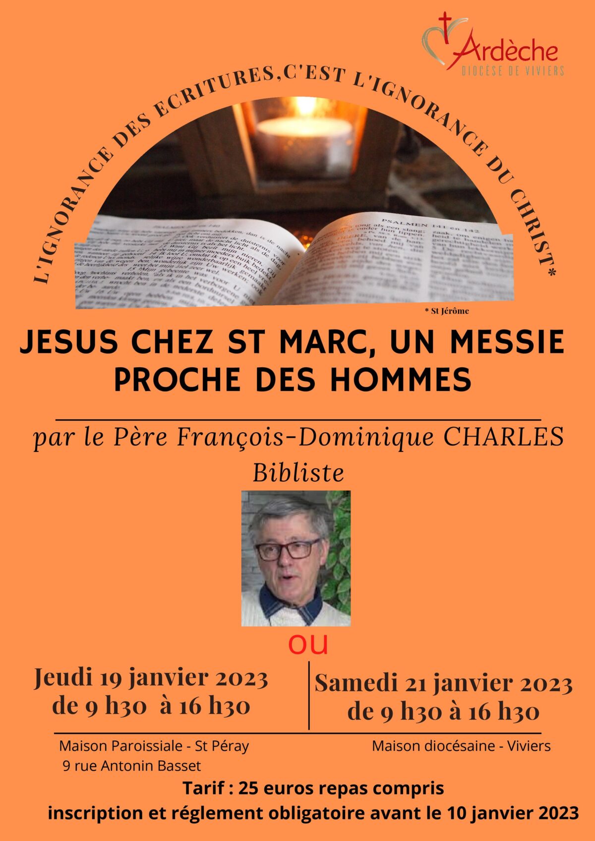 Formation biblique "Jésus chez St Marc" - Diocèse de Viviers